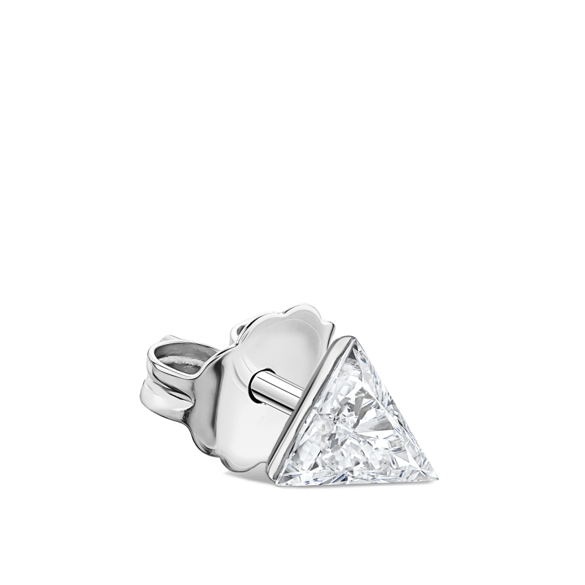 Invisible Set Triangle Diamond Stud Earring – MARIA TASH