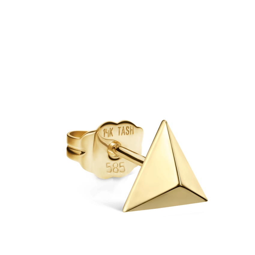 Faceted Triangle Stud Earring – MARIA TASH