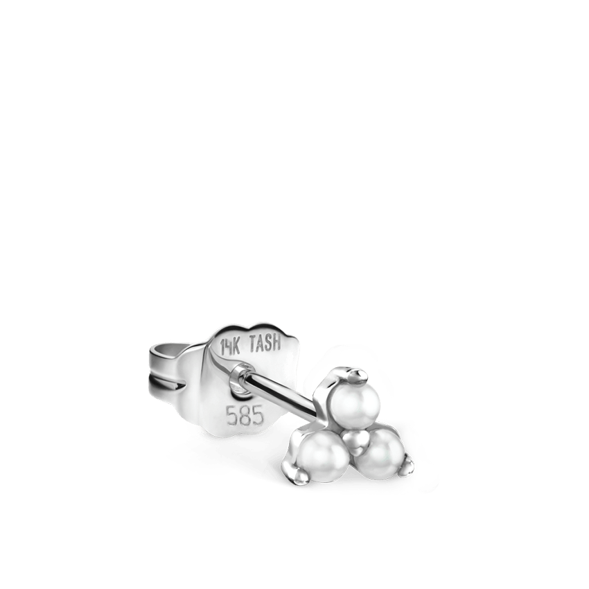 Pearl Trinity Stud Earring – MARIA TASH